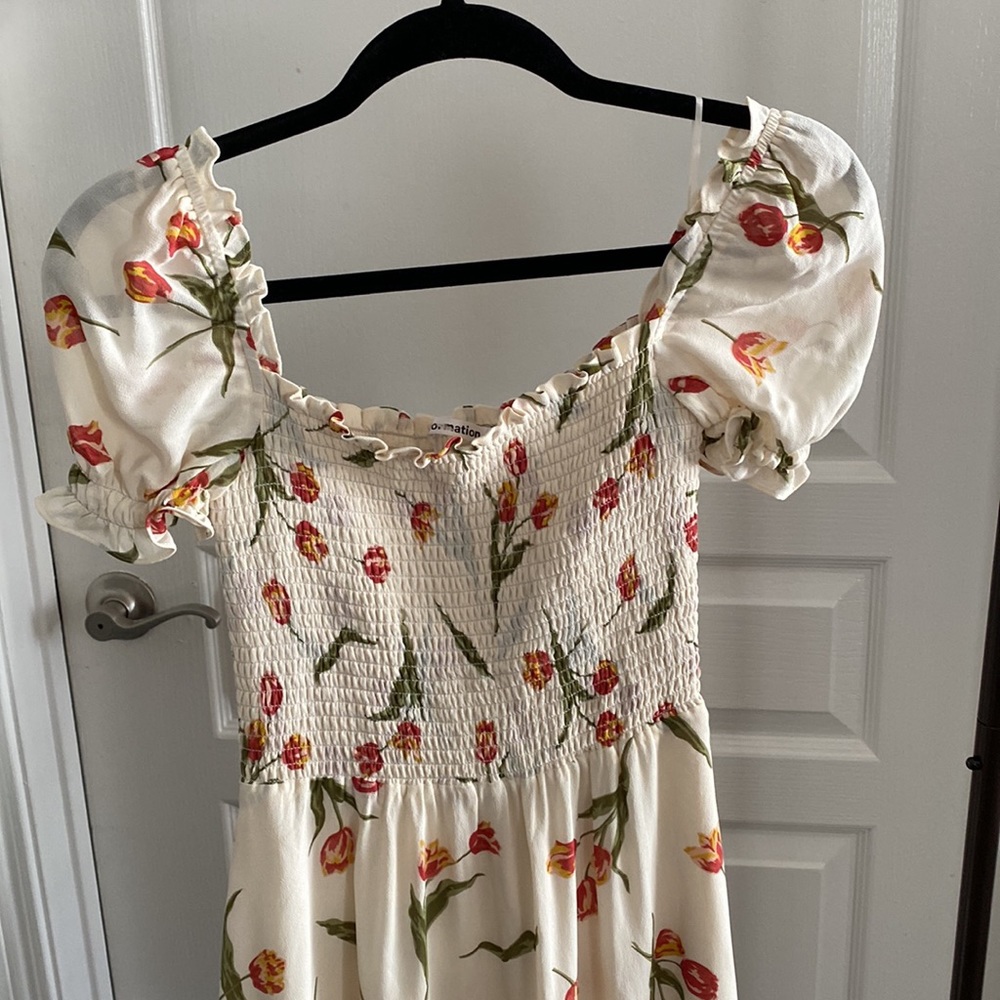 Reformation Orangerie Mini Dress Tulip Bianca Size S - Gem